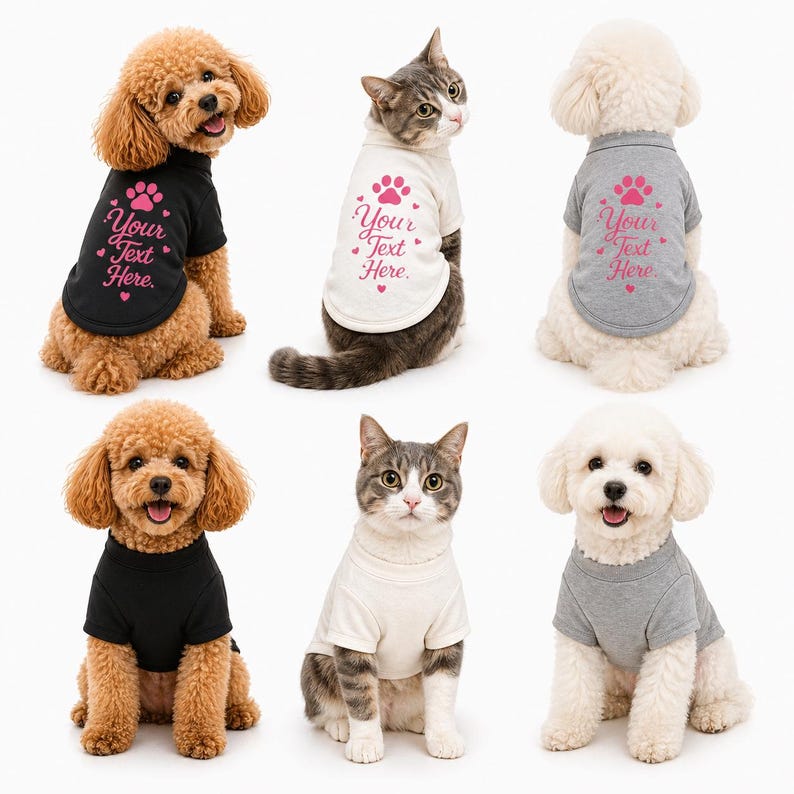 Custom Pet Shirt With Photo Text Personalized Dog Cat Memorial Gift - Etsy