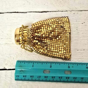 Gold Metal Mesh Coin Purse on Heavy Gold Rope Crossbody Chain by ...