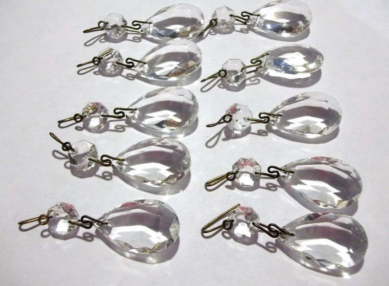 Chandelier Crystal Teardrops, Small Clear Glass Prisms, Jewelry Design ...