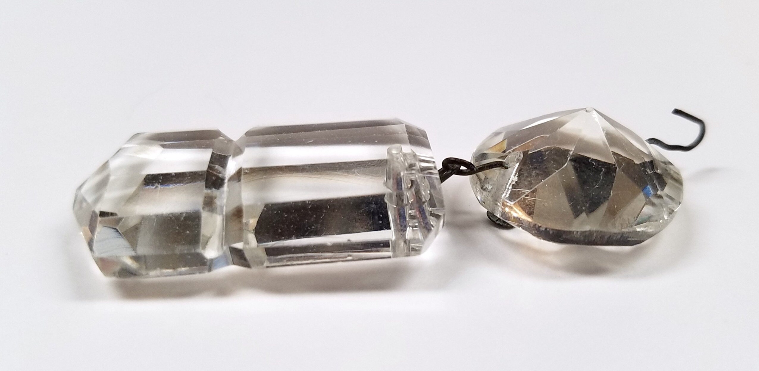 Antique Rectangular Chandelier Crystal Pendalogue 1.5 | Etsy