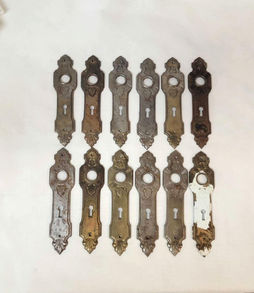 Contractor Set of 12 Matching Art Deco Door Plates With Ornate Design ...