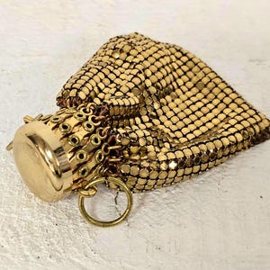 Gold Metal Mesh Coin Purse on Heavy Gold Rope Crossbody Chain by ...