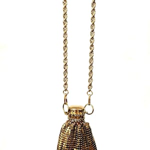 Gold Metal Mesh Coin Purse on Heavy Gold Rope Crossbody Chain by ...