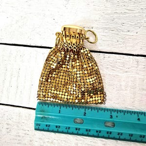 Gold Metal Mesh Coin Purse on Heavy Gold Rope Crossbody Chain by ...