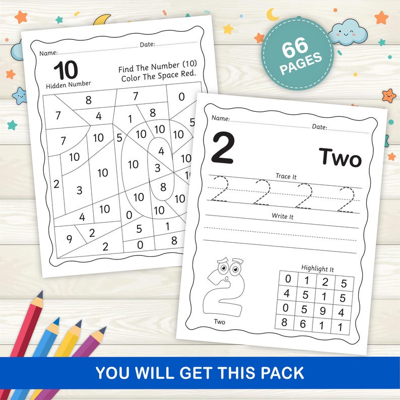 Number Activity Book for Kids | Preschool Math Worksheet | Printable ...