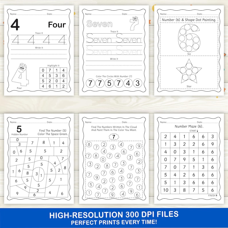 Number Activity Book for Kids | Preschool Math Worksheet | Printable ...