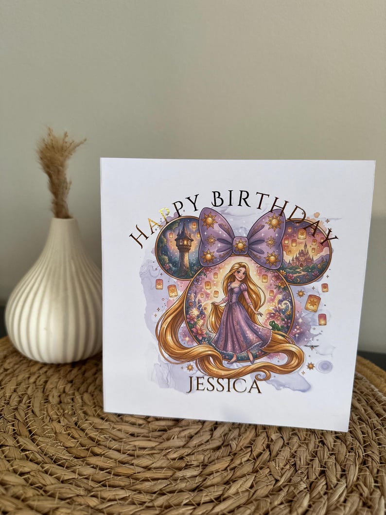 Personalised Princess Birthday Card - Etsy UK
