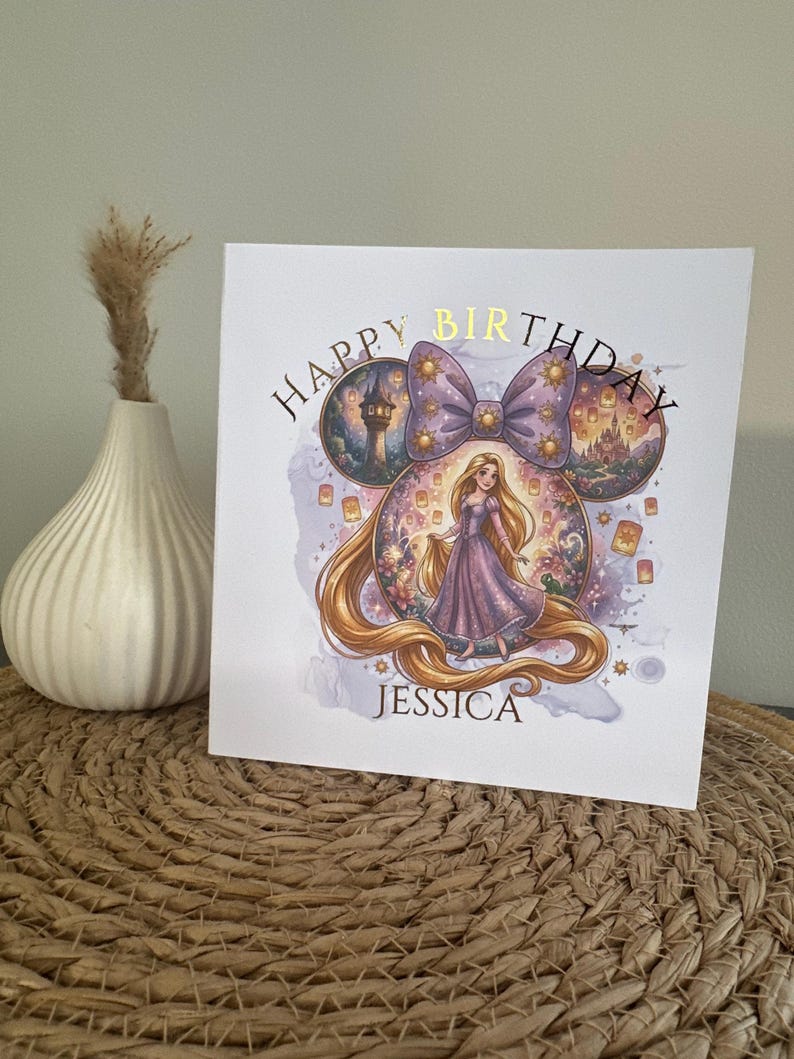 Personalised Princess Birthday Card - Etsy UK