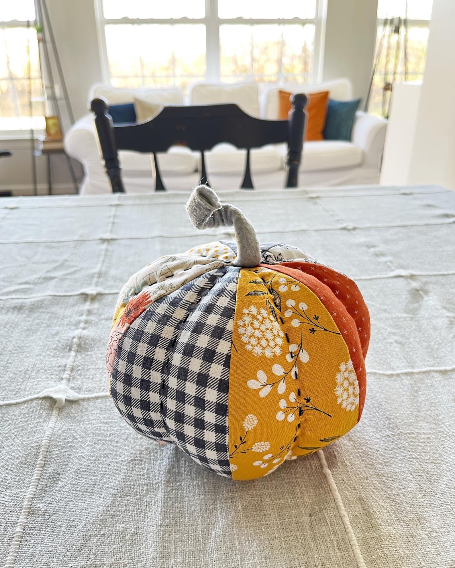 Colorful Fabric Pumpkin Pattern PDF Downloadable File - Etsy
