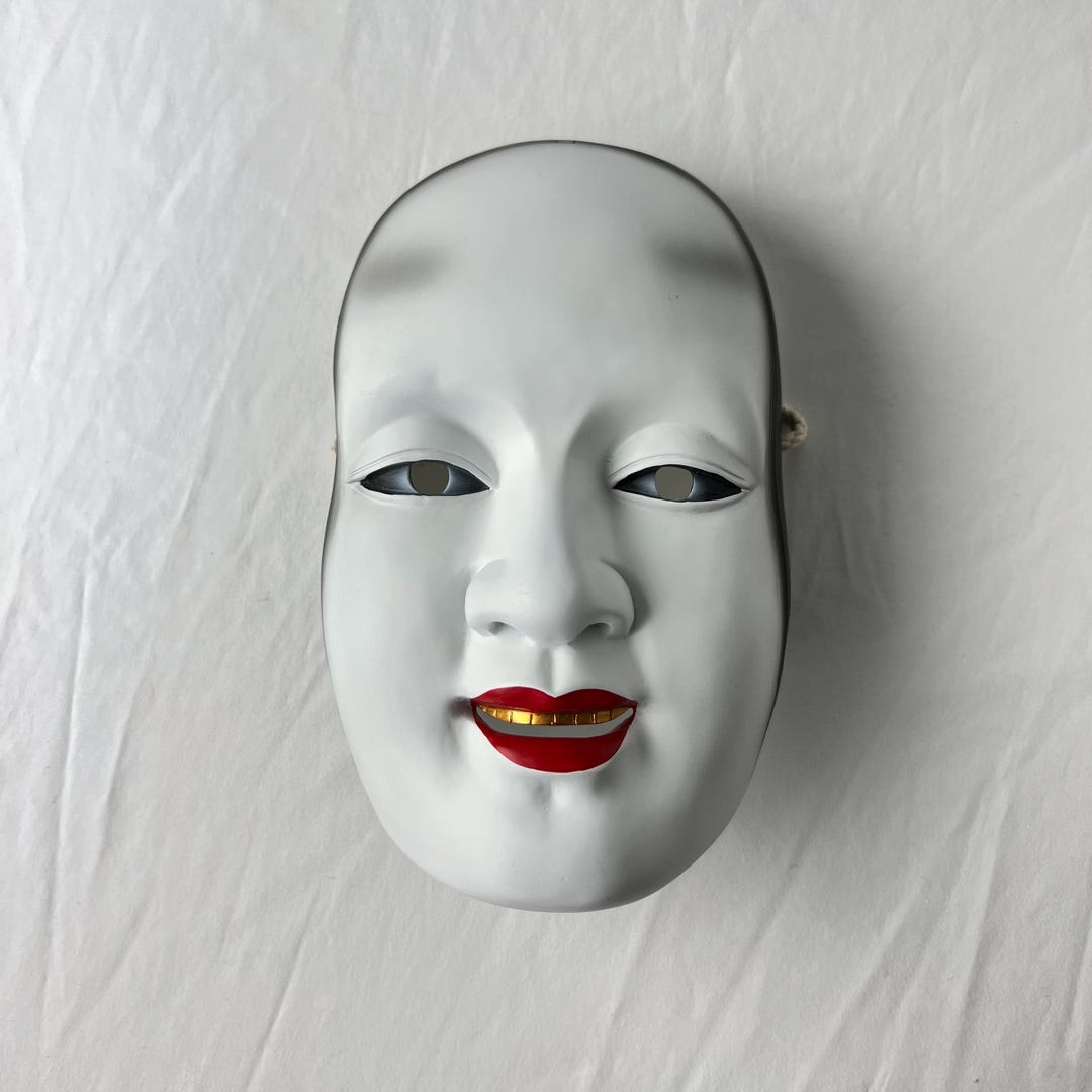 Vintage Ceramic Porcelain Japanese Noh Mask Wall Decor - Etsy