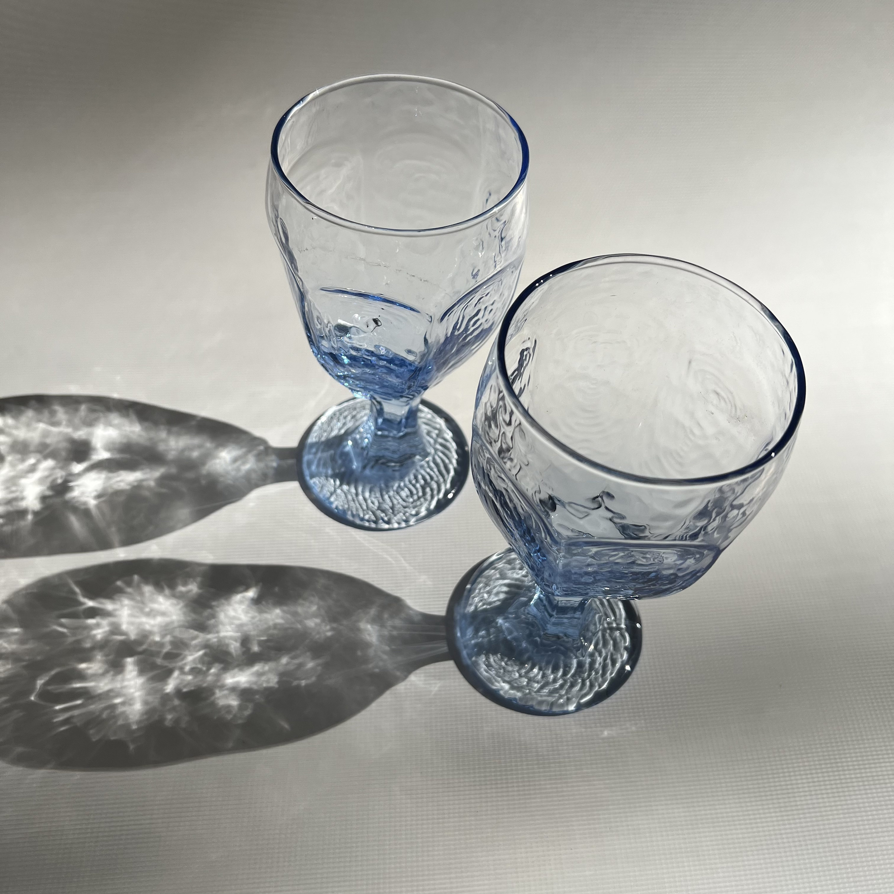 Pair of Vintage Libbey Chivalry Blue Goblets Wine Glasses - Etsy