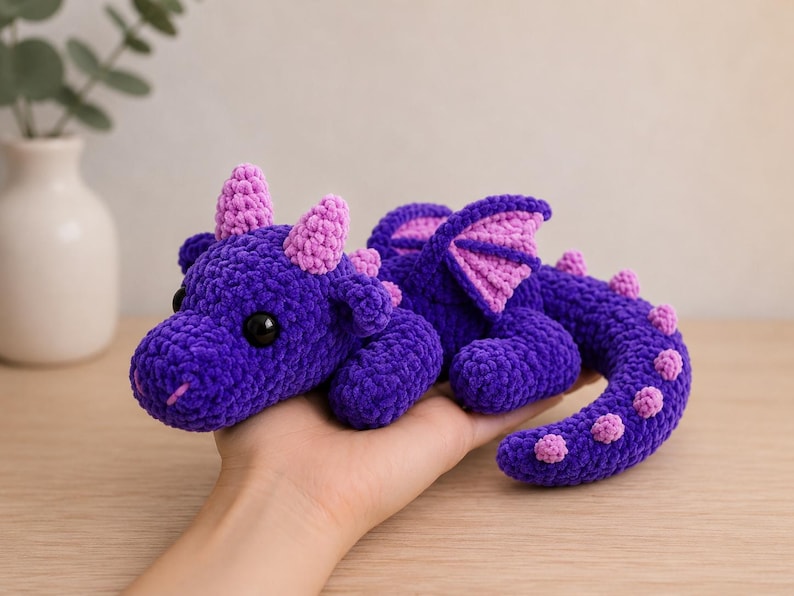 Low Sew Dragon Crochet Pattern,amigurumi PDF ,beginner Friendly,instant ...