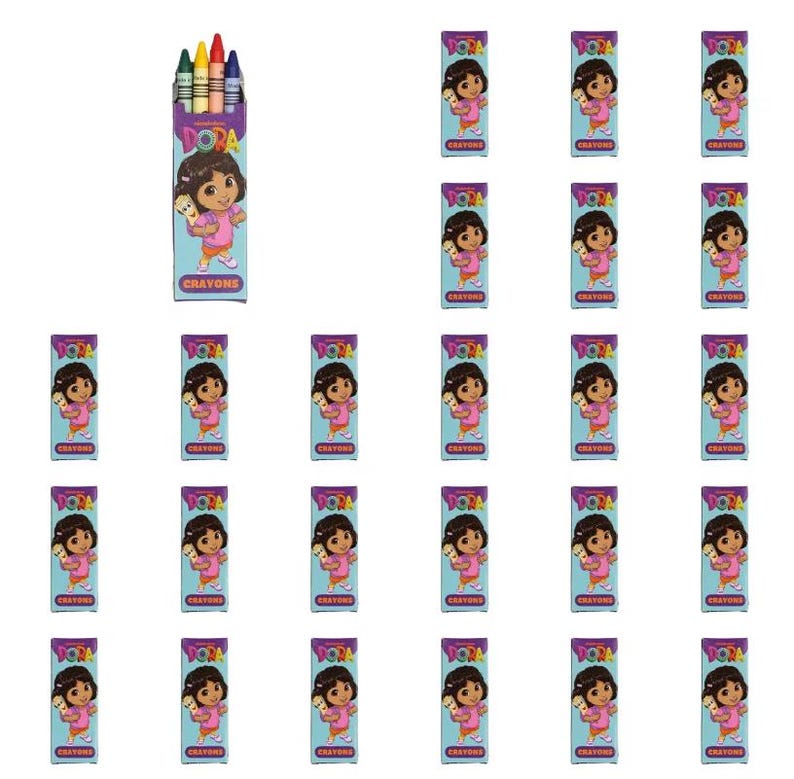 48 Pc Dora the Explorer 4-color Crayon Boxes, 3 3/4
