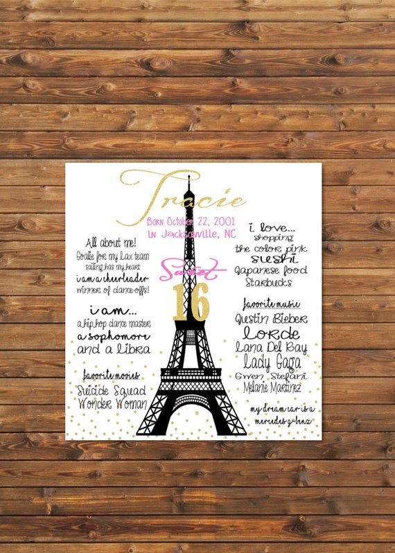 Sweet 16 Birthday Board Milestone Sixteen Party | Etsy