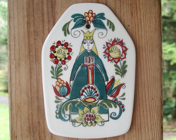 Vintage Norwegian Figgjo Flint Wall Plaque - Turi Gramstad Oliver ...