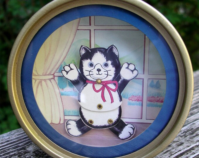Vintage Flash Dance Kitten - Otagiri Dancing Cat - Animated Wind-up ...