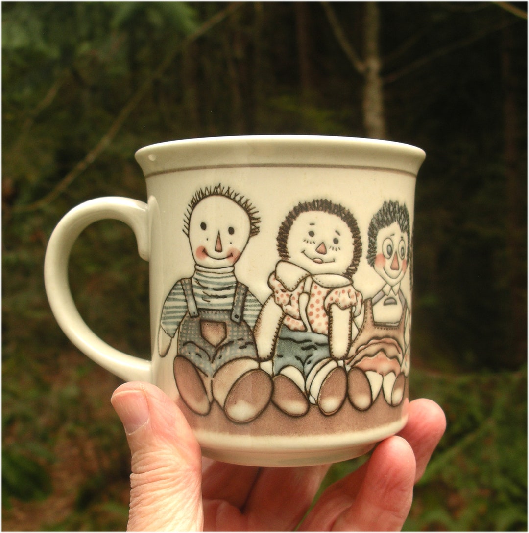 Vintage Raggedy Ann and Andy Mug Probably Otagiri Old Fashioned Dolls ...