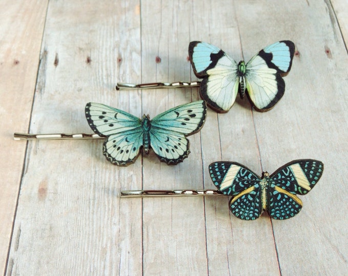 Blue Butterfly Hair Accessory - Etsy