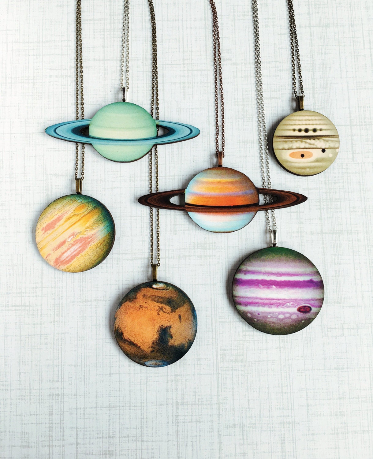 Planet Necklace Solar System Jewelry NASA Space Travel Saturn | Etsy