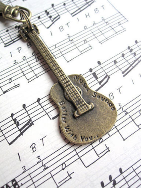 Guitar Keychain Unisex Key Clip Gift for Him Etsy Dudes | Etsy