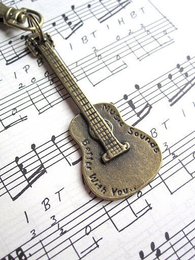 Guitar Keychain Unisex Key Clip Gift For Him Etsy Dudes | Etsy