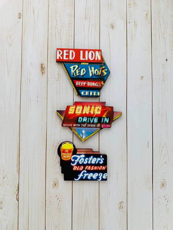 Neon Signs Now Serving Dinner