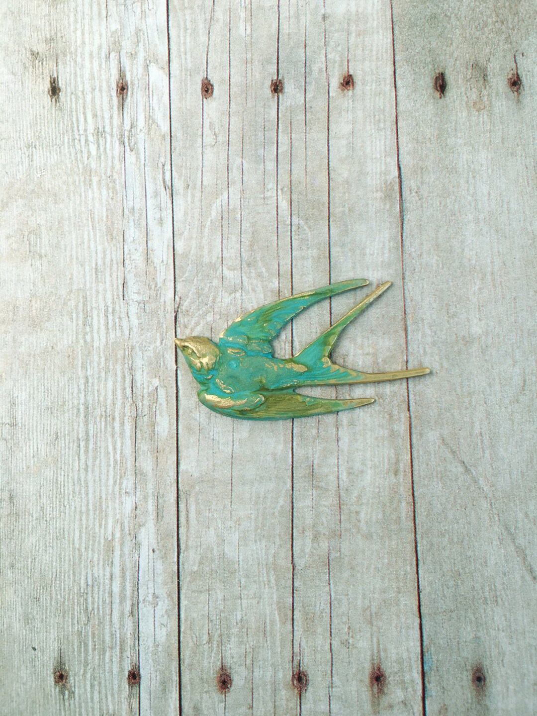 Swallow Bird Brooch Sparrow Pin Turquoise Verdigris Jewelry - Etsy