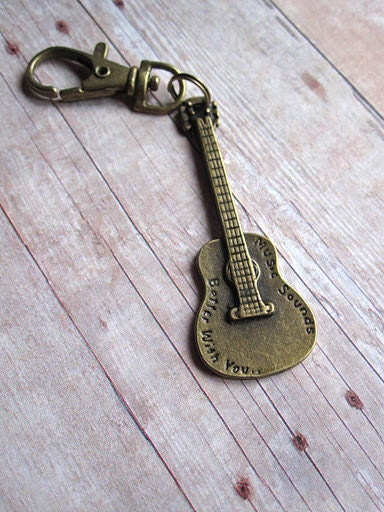 Guitar Keychain Unisex Key Clip Gift For Him Etsy Dudes | Etsy