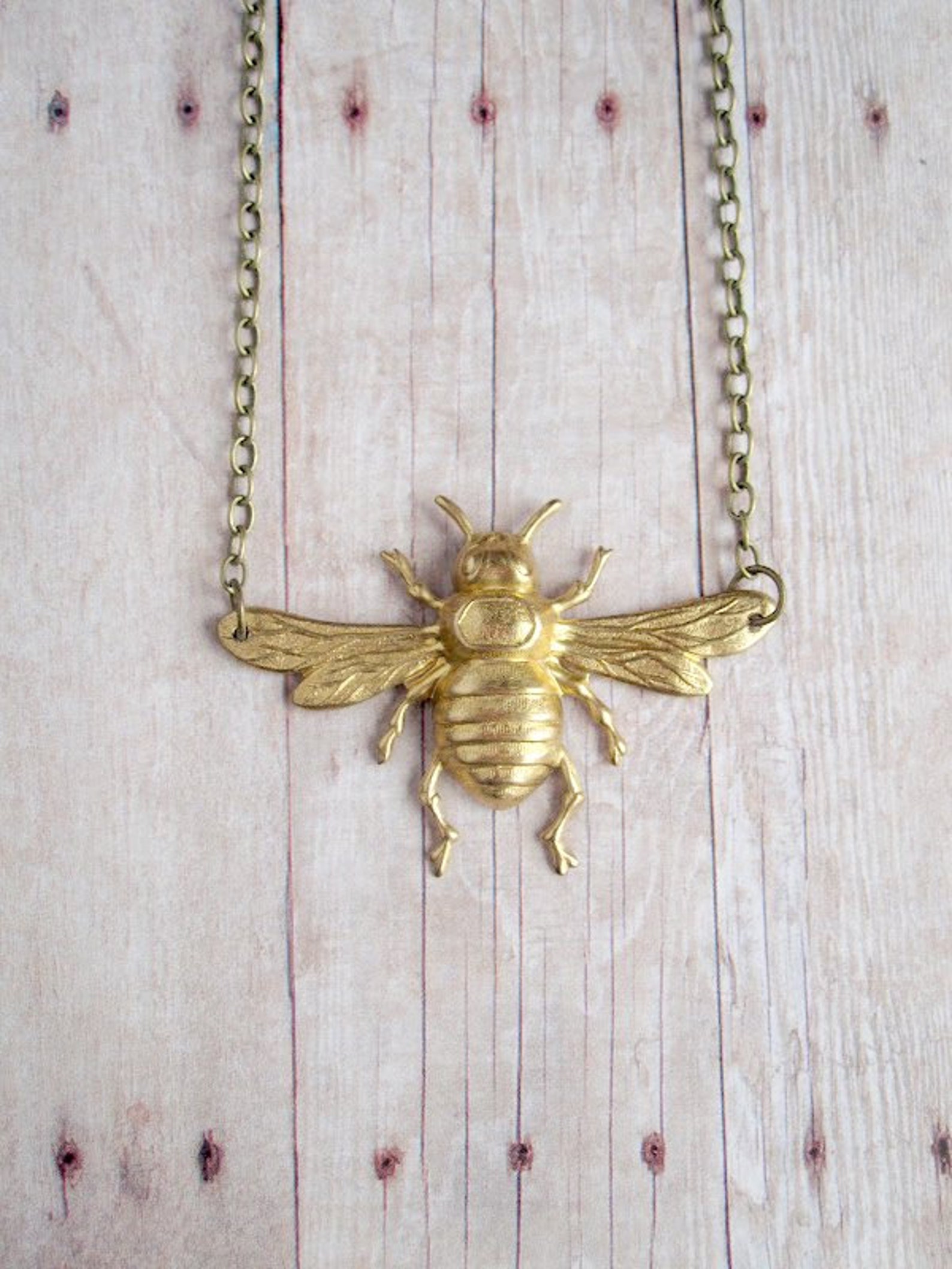 Bee Necklace Insect Jewelry Bumblebee Gardening Accessory Gift for ...