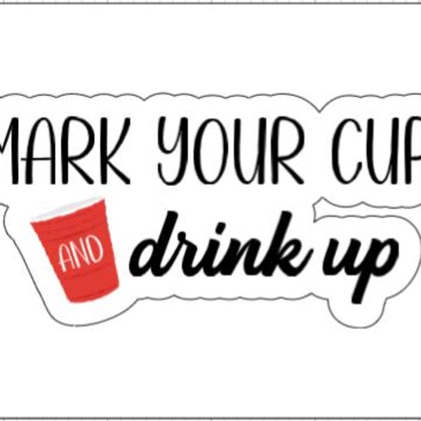 Mark Your Cup and Drink Up - Etsy