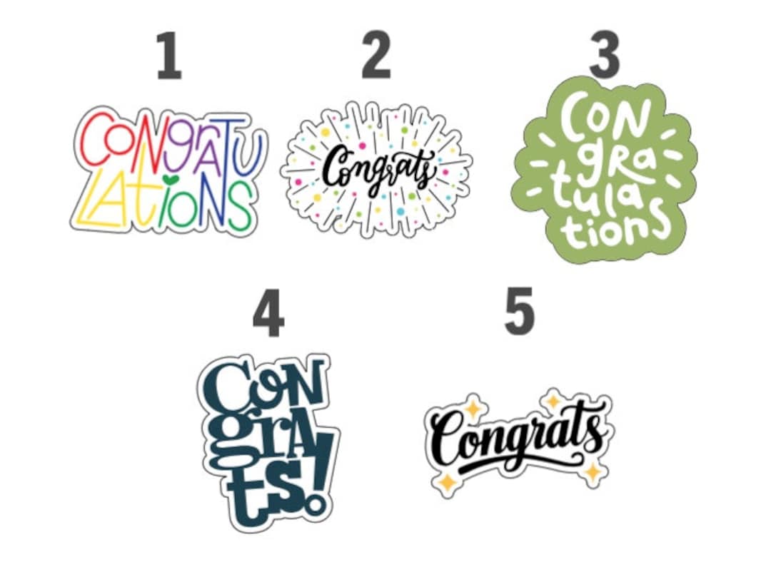 Congratulations Cling for Nora Fleming Base (multiple Sizes) - Etsy