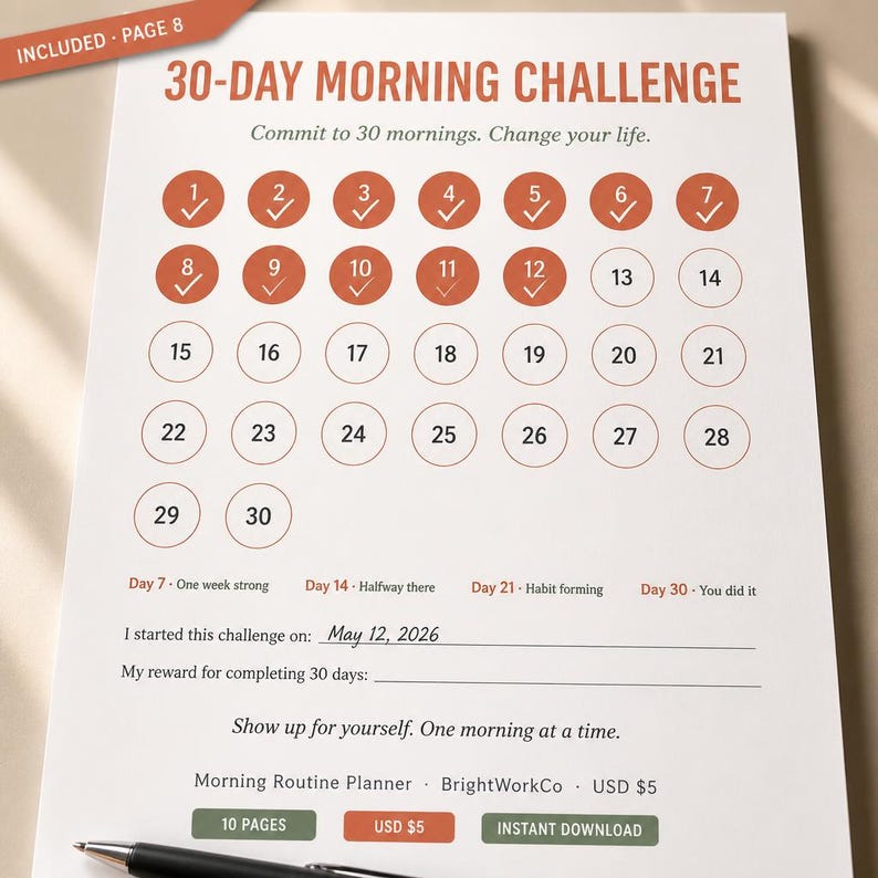 Morning Routine Planner — Build a Day-changing Morning in 5 Steps - Etsy
