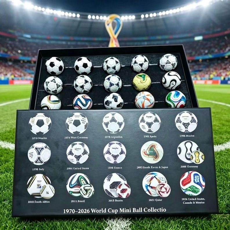 Miniature Footballs From the 1970-2026 World Cups, Collectible, 15 ...