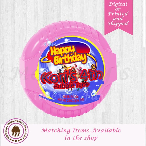 Power Ranger Bubble Gum Tape, Custom bubble gum tape, Power Ranger ...