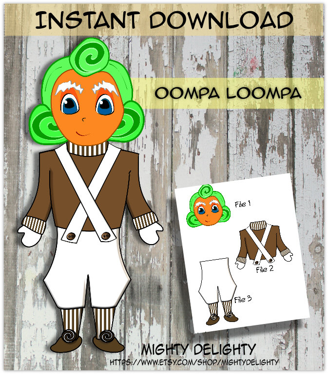 Oompa Loompa From Charlie And The Chocolate Factory Paper Toy Free ...