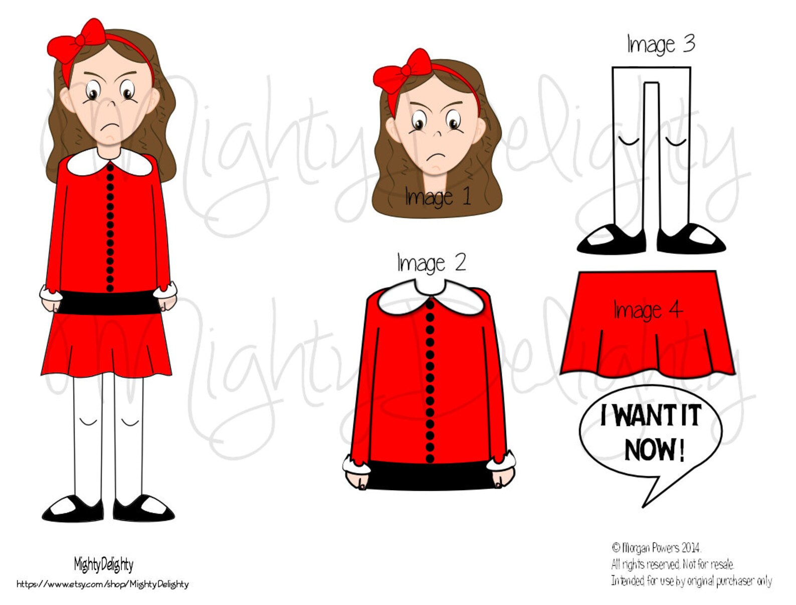 Chocolate Factory Veruca Character Cutout - Etsy