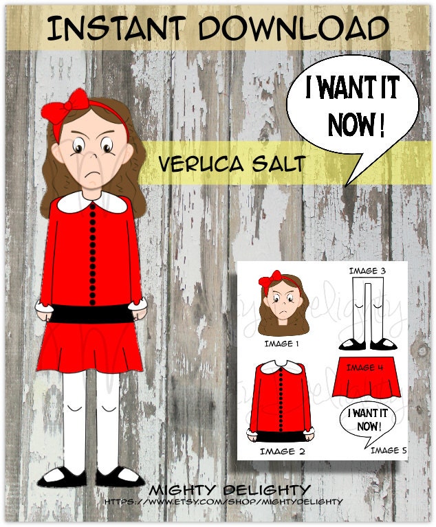 Chocolate Factory Veruca Character Cutout - Etsy