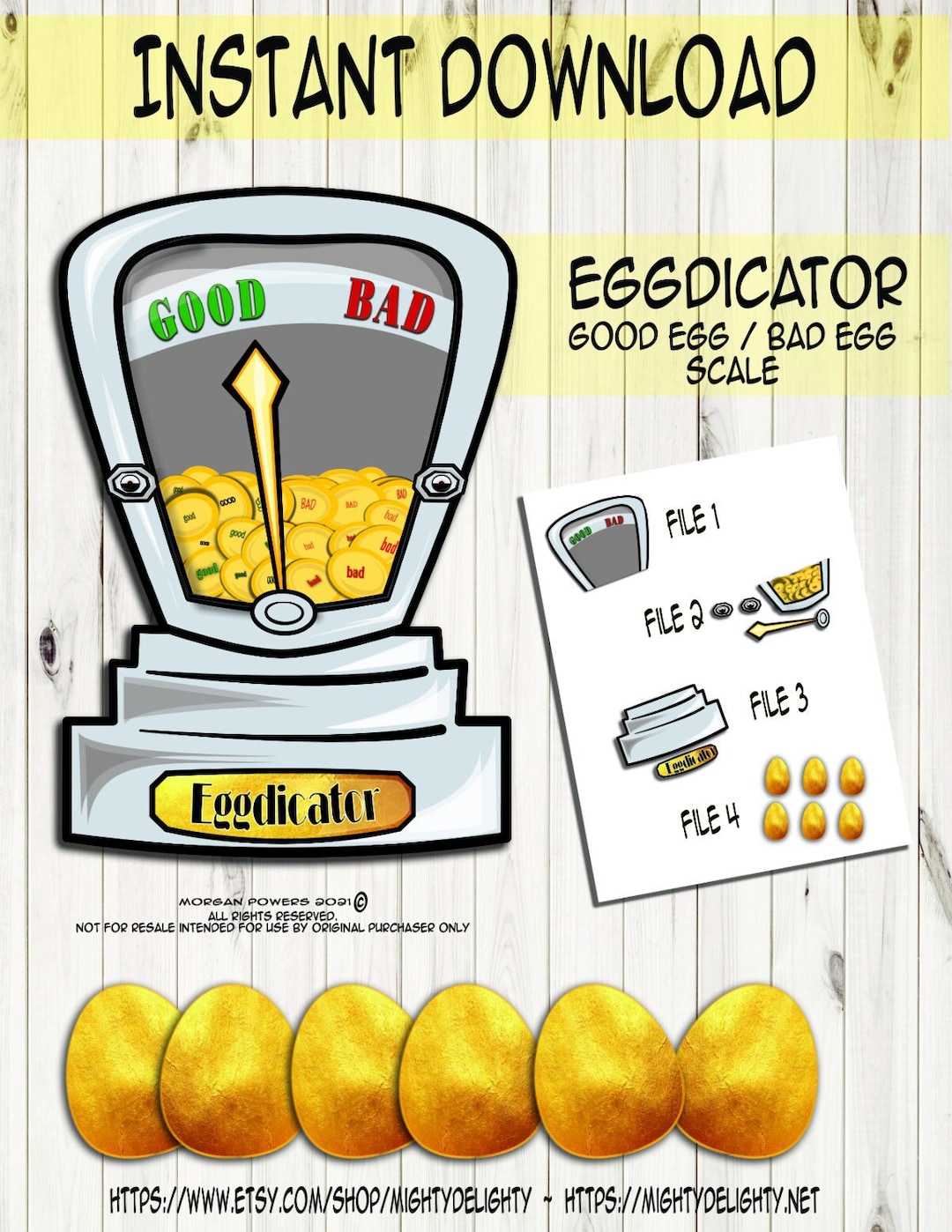 Good Egg Bad Egg Scale Printable Decoration - Etsy