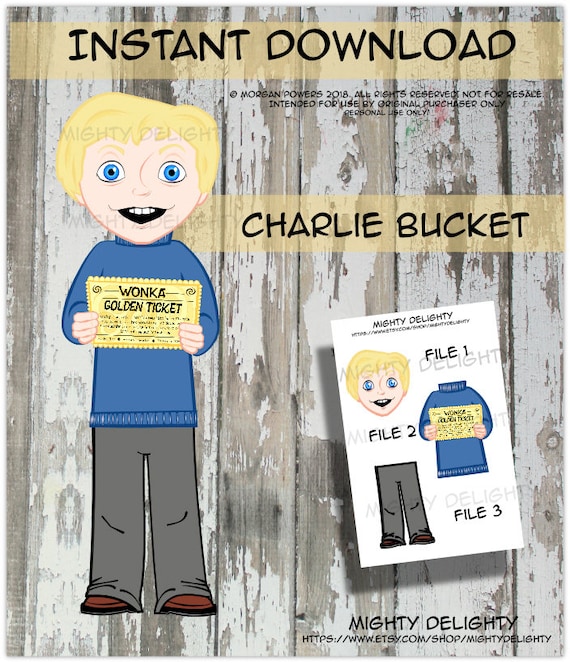 Charlie Bucket Willy Wonka large Character Cutout by Mighty Delighty ...