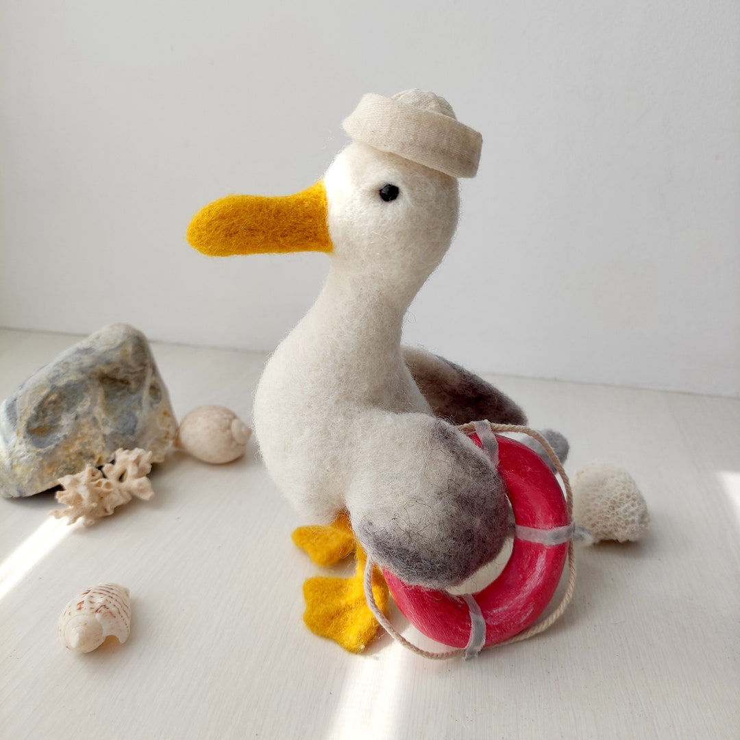 Seagull, Needle Felted Bird, Cute Gull, Seagull Decoration, Seagull ...