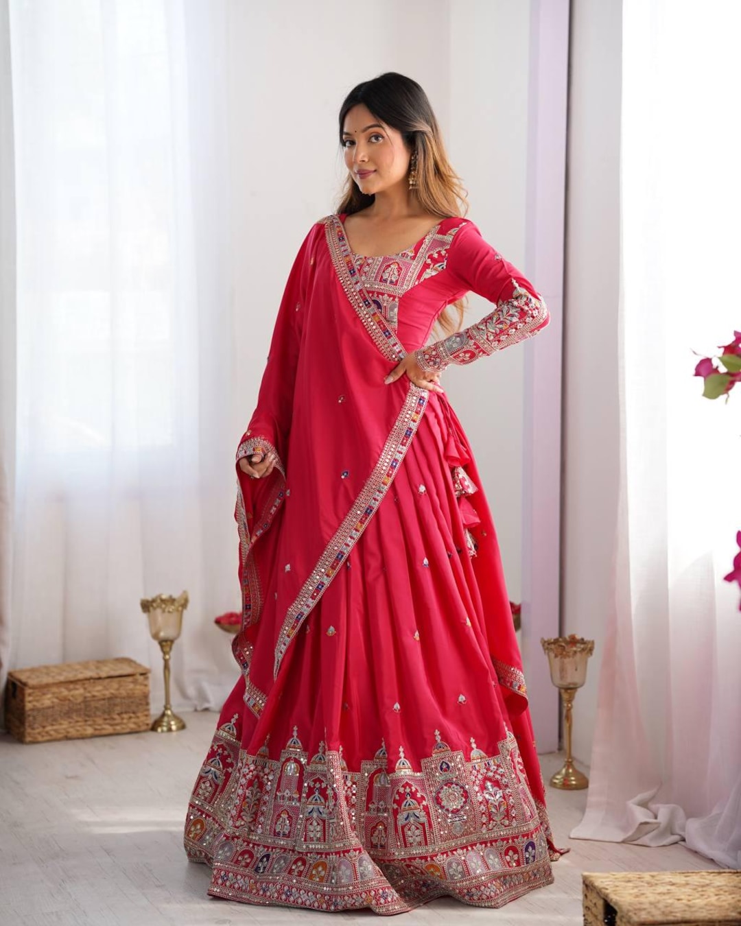 Designer Embroidered Lehenga Choli Traditional Indian Wedding Wear ...