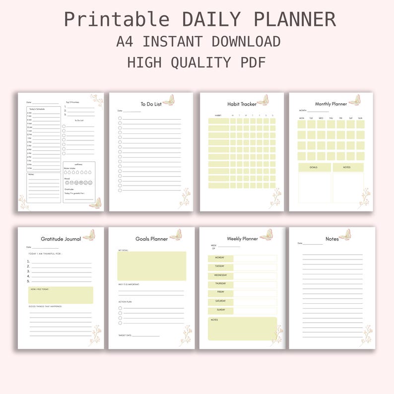 ADHD Daily Planner Printable | Routine, Focus Tracker (PDF Download) - Etsy