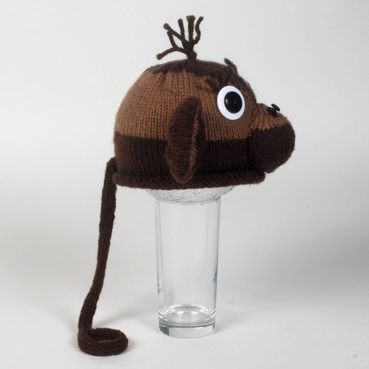 PATTERN - Knit Monkey Hat - Etsy