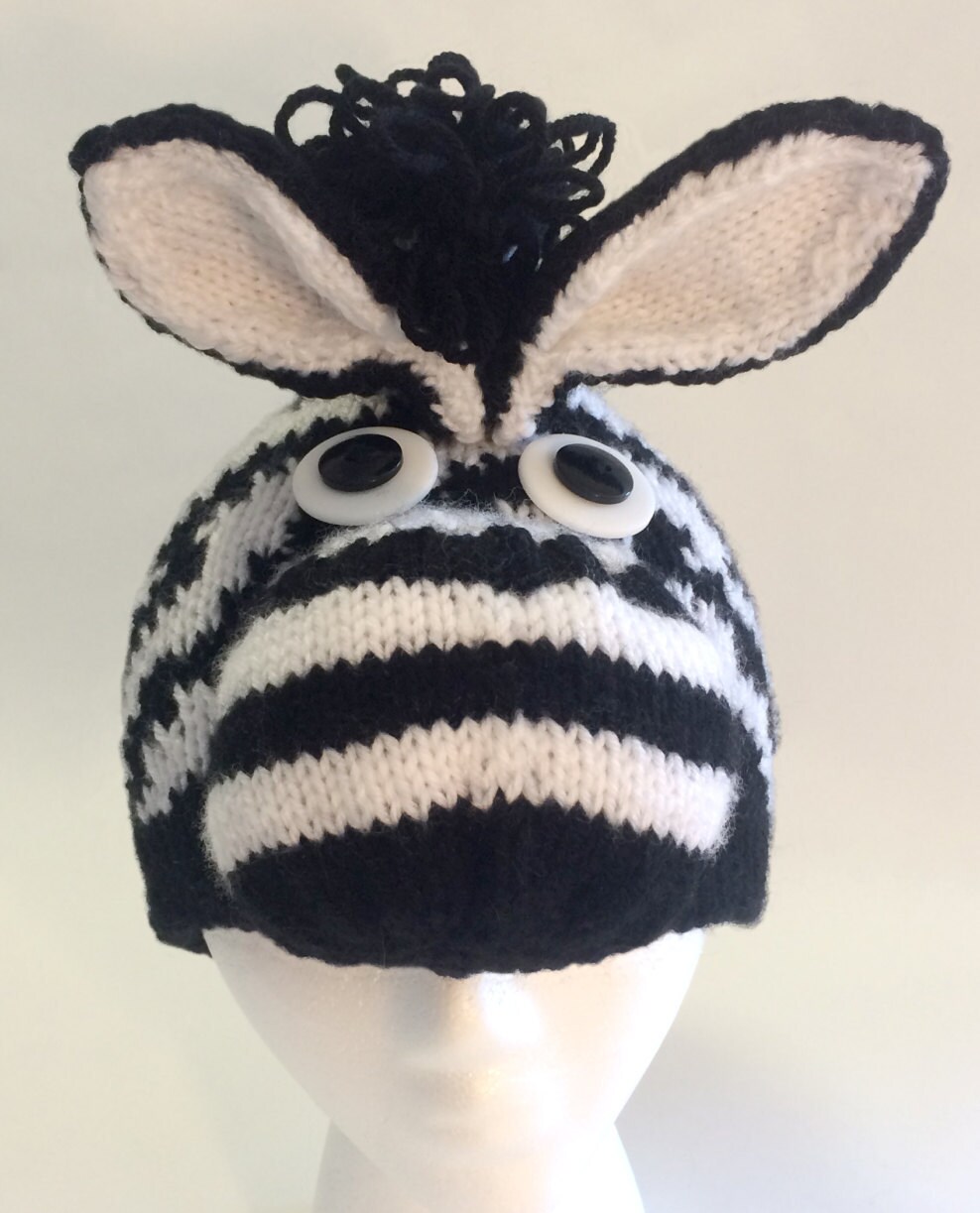Pattern_knit Zebra Hat - Etsy