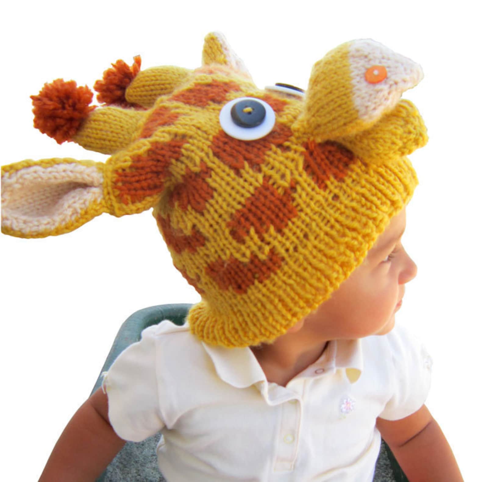 PATTERN - Knit Giraffe Hat - Etsy