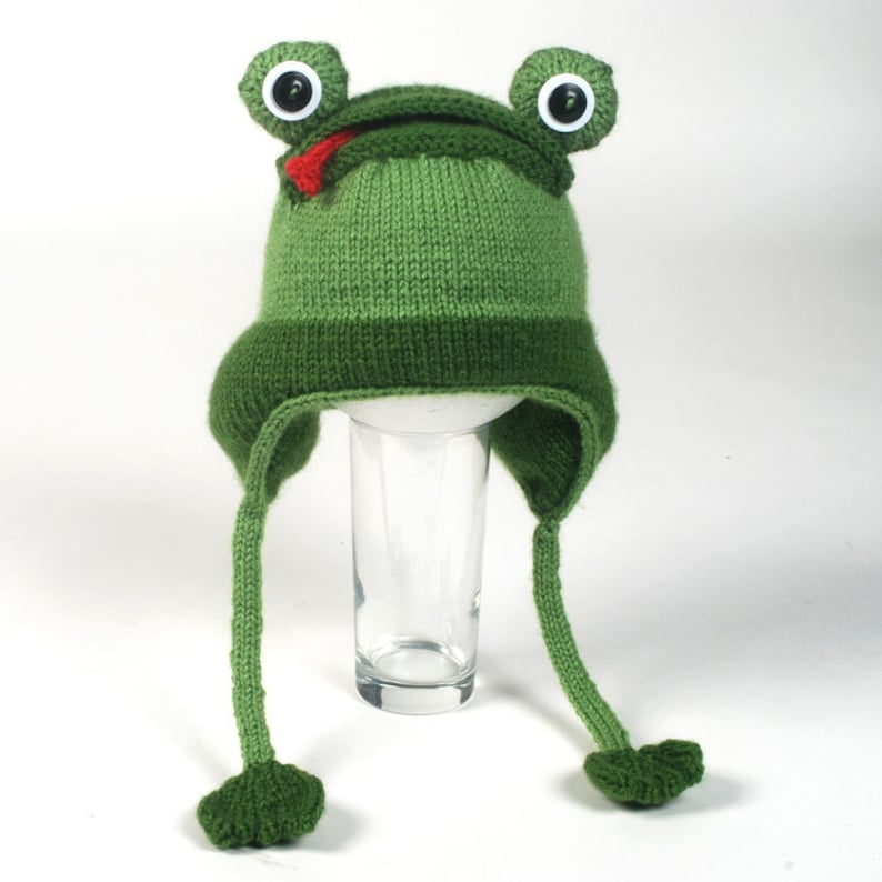 Pattern-knit Frog Hat - Etsy