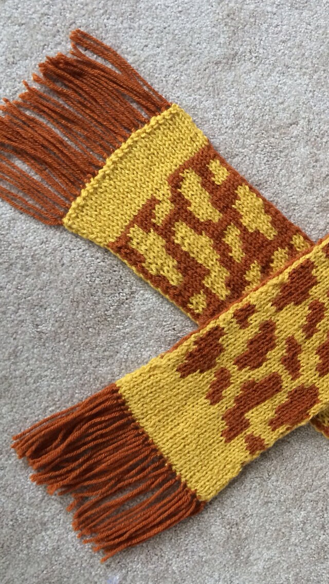 PATTERN - Giraffe Scarf Double Knit - Etsy