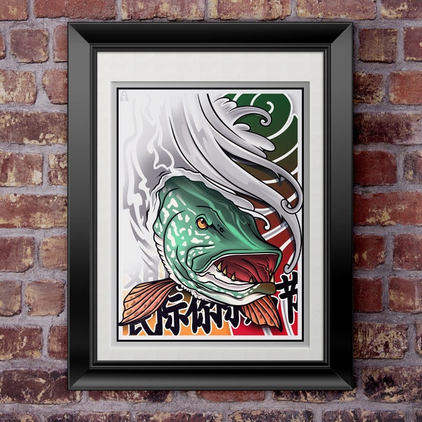 Northern Pike Art - Etsy