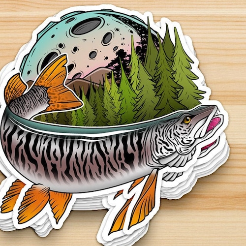 Musky Fishing Sticker Nature Musky Decal - Etsy