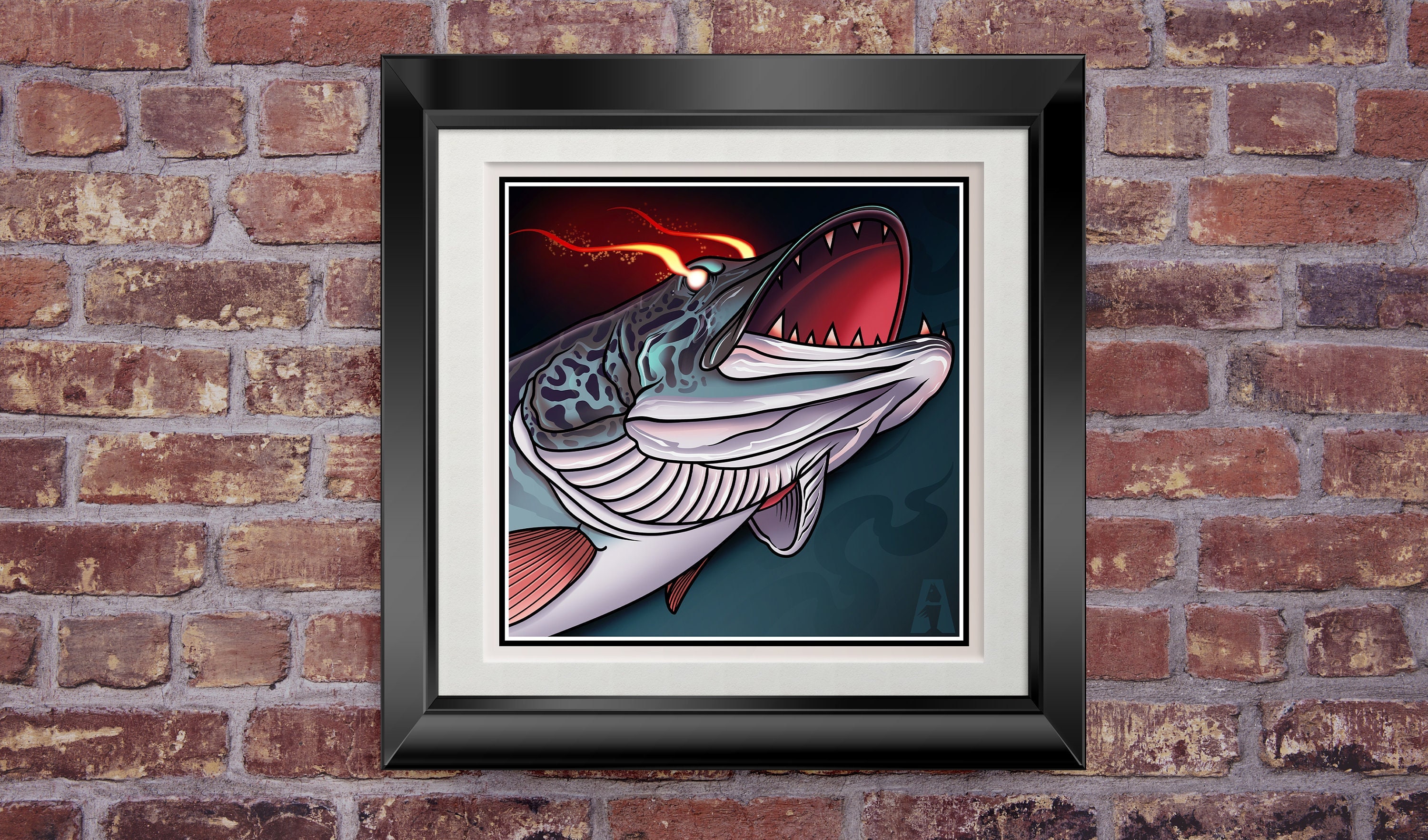 Demon Musky - Musky Art Print - Etsy